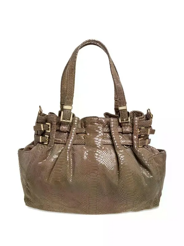 Michael Kors Python Effect Patent Leather Shoulder Bag