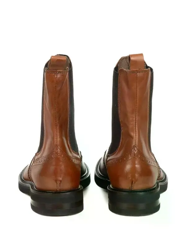 DELDUCA Leather Chelsea Boots