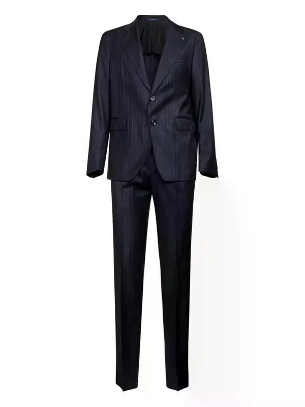 Tagliatore Pinstriped Single-breasted Suit - Blue