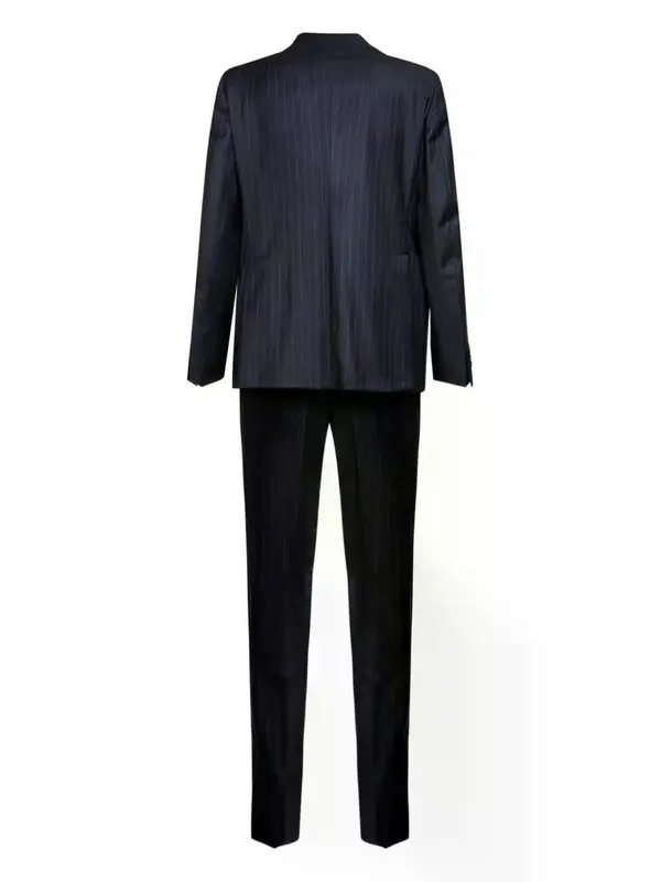 Tagliatore Pinstriped Single-breasted Suit - Blue