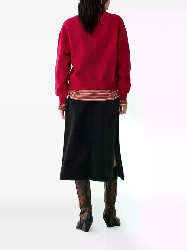STUDIO TOMBOY Fleece-lined Sweatshirt - Red