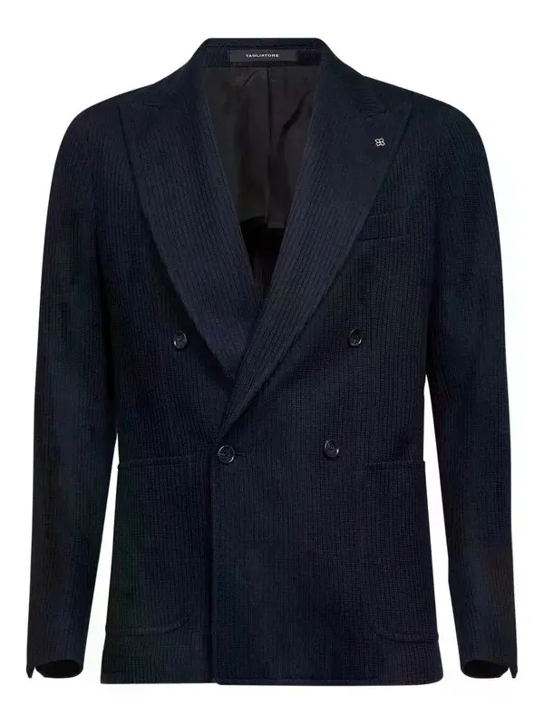 Tagliatore Double-breasted Peak-lapel Blazer - Blue