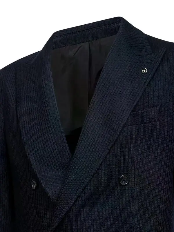 Tagliatore Double-breasted Peak-lapel Blazer - Blue