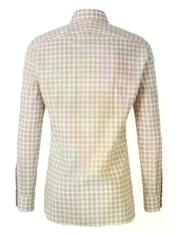 ATELIER MUNRO Buttoned Patterned Dress Shirt