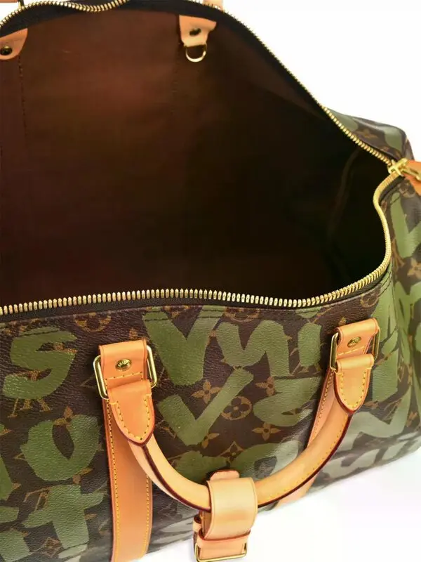 LOUIS VUITTON Monogram Graffiti Keepall 50 Travel Bag