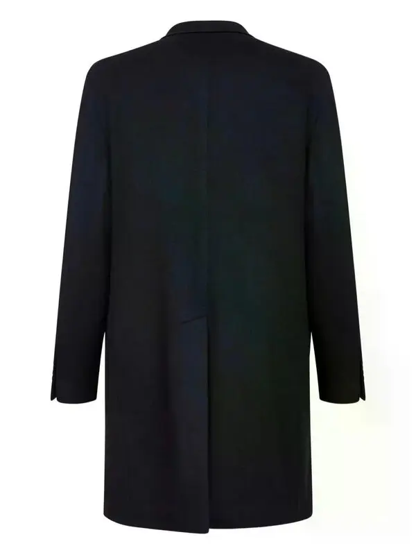 Tagliatore Three-button Coat With Logo Pin - Blue