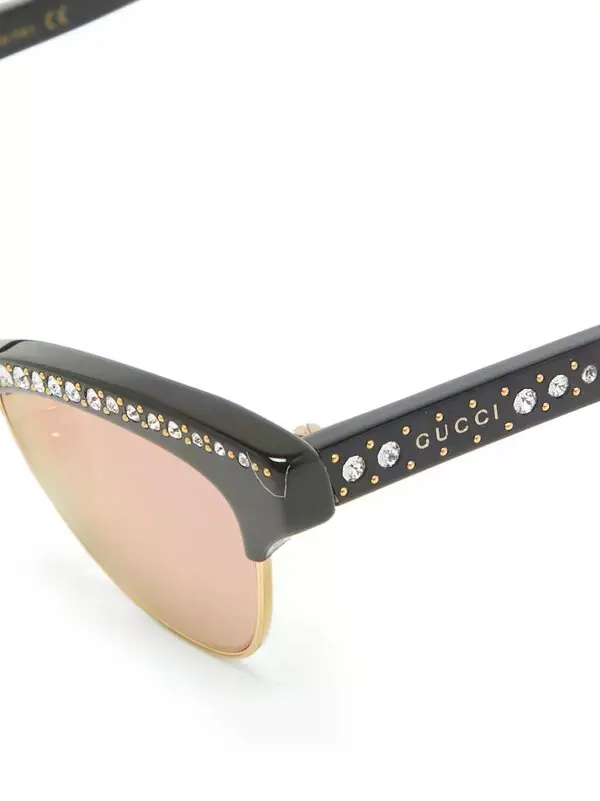 Gucci Crystal-embellished Cat-eye Sunglasses