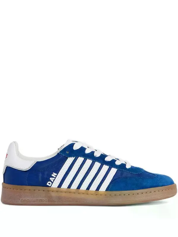 Dsquared2 Boxer Suede And Leather Sneakers - Blue
