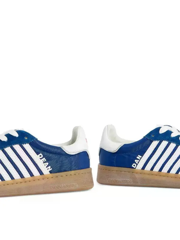 Dsquared2 Boxer Suede And Leather Sneakers - Blue