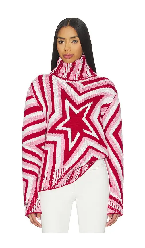 Perfect Moment Geometric Star Turtleneck Sweater