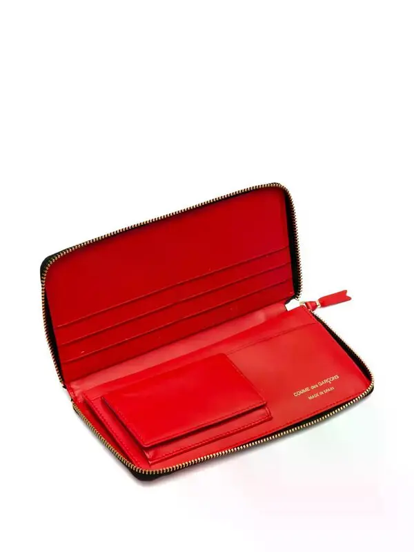 Comme Des Garçons Logo Wallet - Red