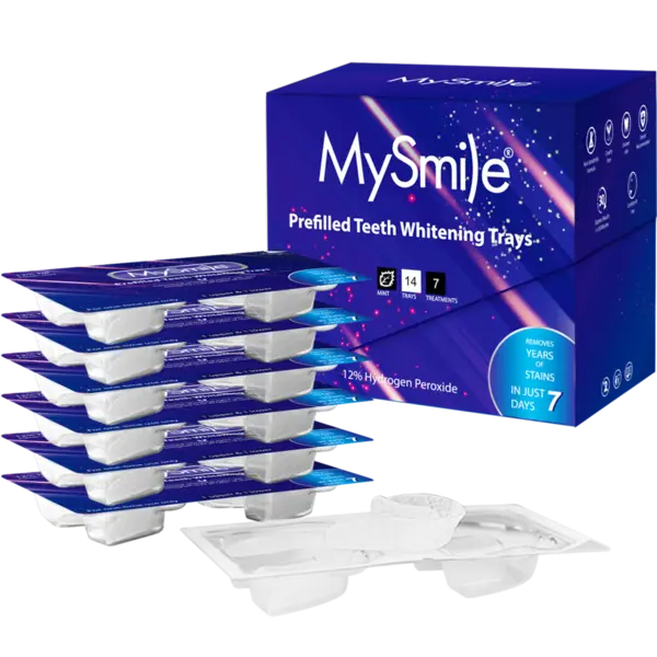 MYSMILE Prefilled Teeth Whitening Trays Kit, 12% Hydrogen Peroxide - One-color