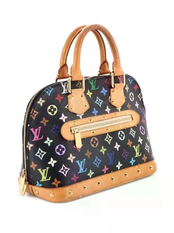 LOUIS VUITTON Alma Handbag Monogram Multicolor Pm Satchel - Black