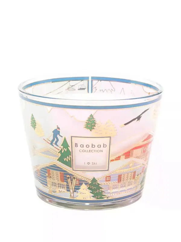 BAOBAB COLLECTION Ski 2026 Graphic Candle 500g - White