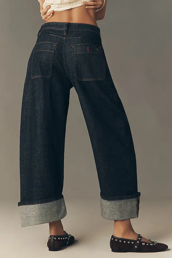 PILCRO Kayden High-rise Carpenter Barrel Jeans - Dark Denim