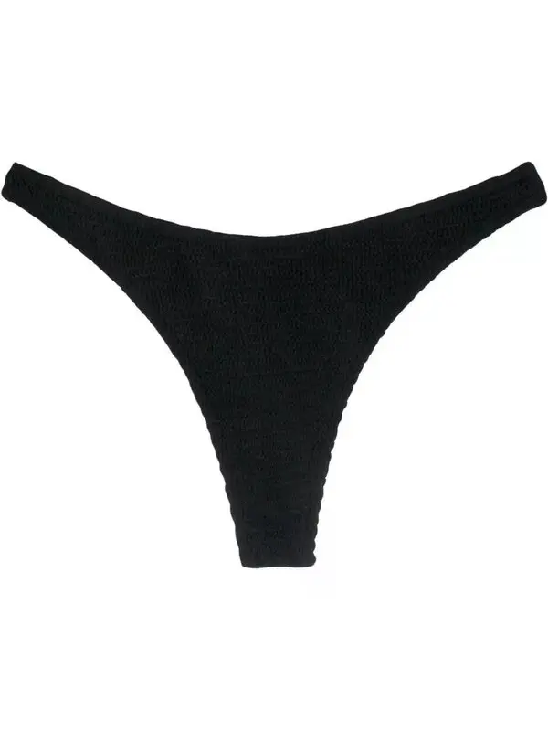 Bond Eye Bound Seersucker Bikini Bottom - Black