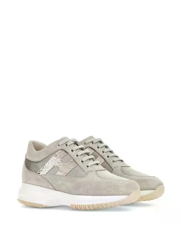 Hogan Interactive Sequinned Sneakers - Grey
