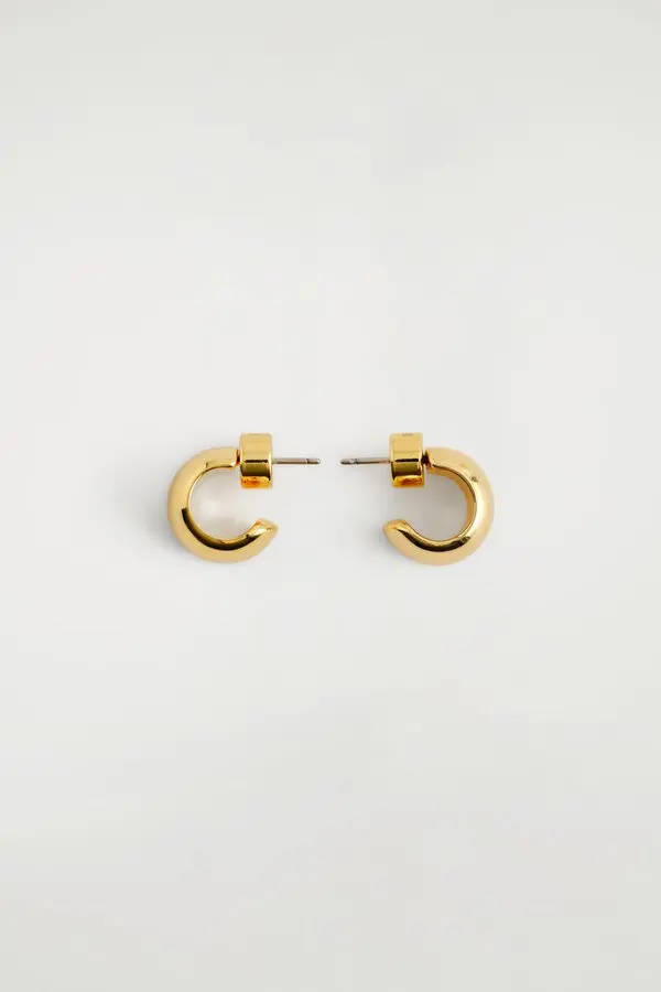 Cos Plated Half-hoop Earrings - Gold