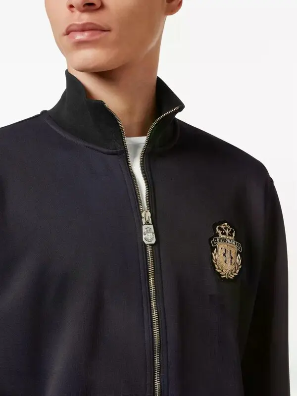 BILLIONAIRE Logo-patch Zip-up Sweatshirt