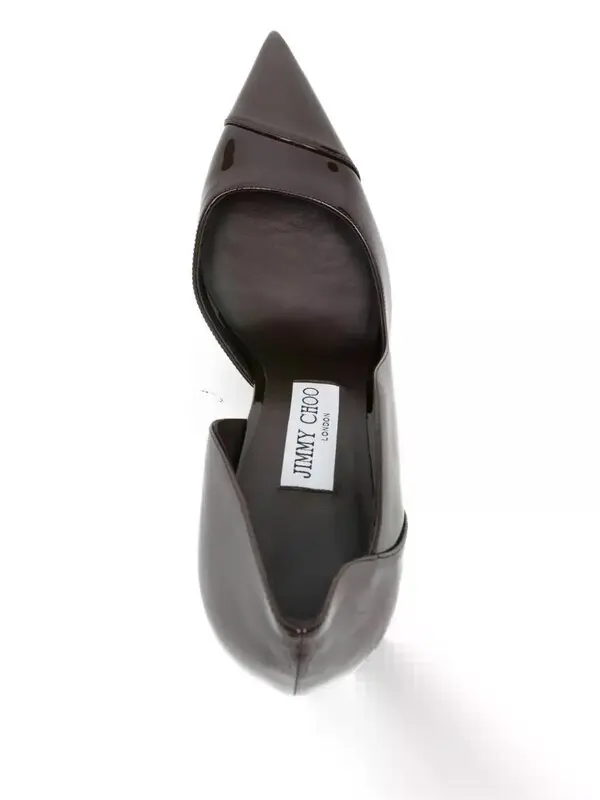 JIMMY CHOO Brigitte 100mm Patent-leather Pumps - Brown