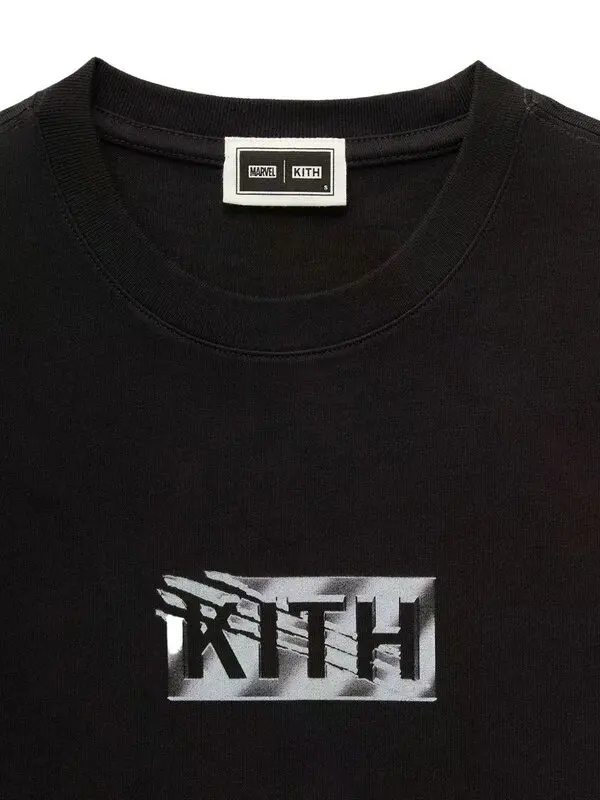 Kith X Marvel Logo-print T-shirt - Black