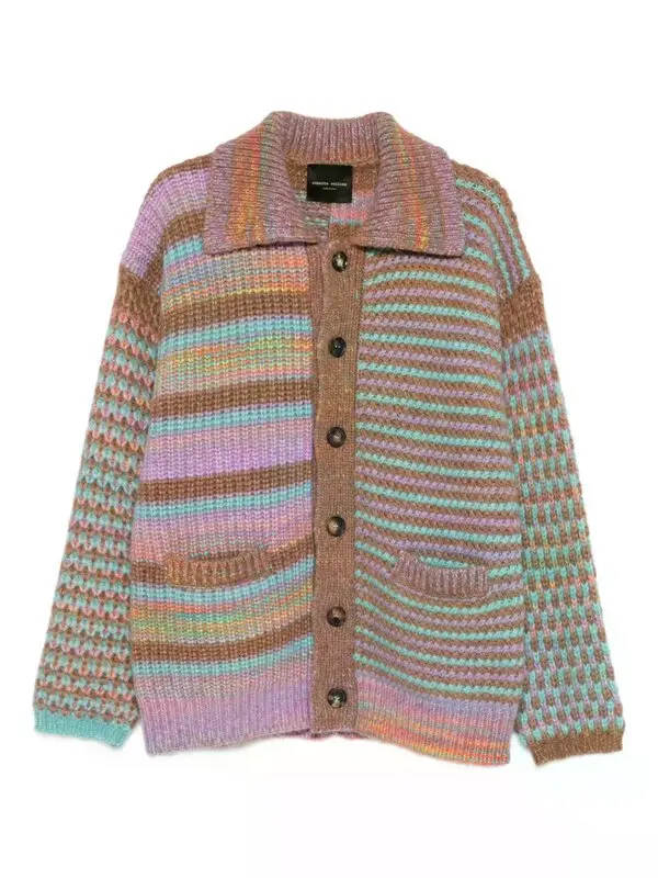 ROBERTO COLLINA Patterned Knit Cardigan