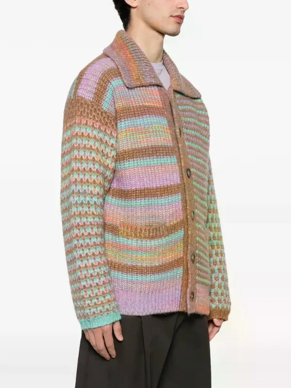 ROBERTO COLLINA Patterned Knit Cardigan