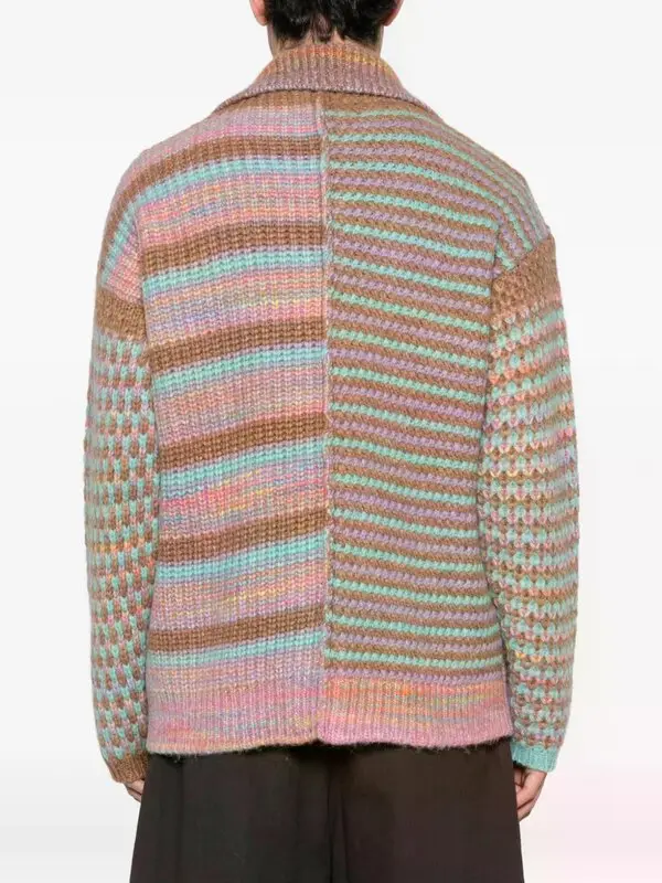ROBERTO COLLINA Patterned Knit Cardigan