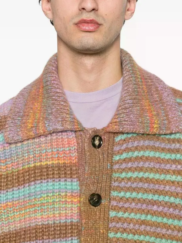 ROBERTO COLLINA Patterned Knit Cardigan