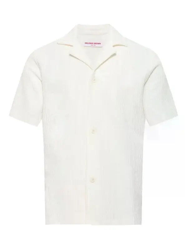Orlebar Brown Howell Drop Needles Button-fastening Shirt - White
