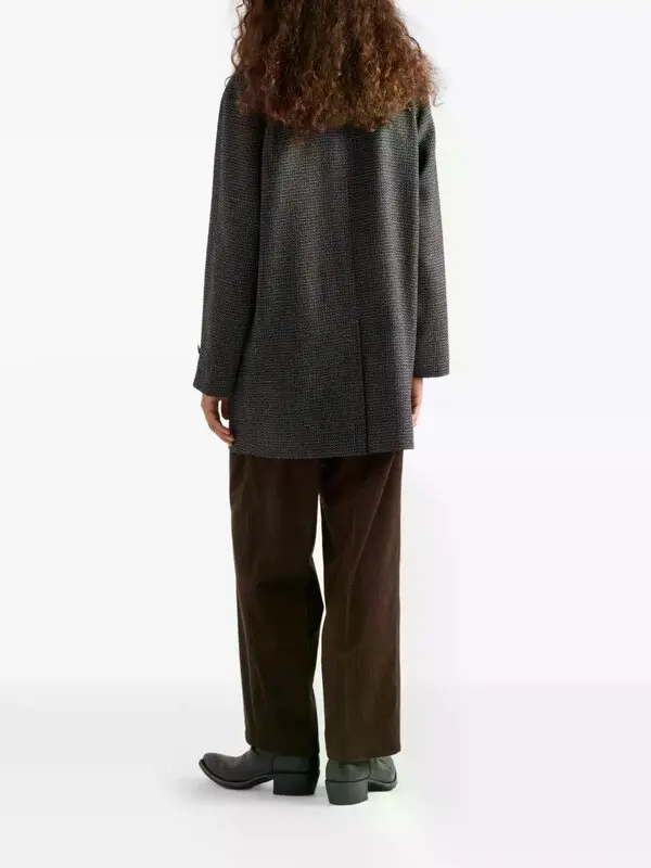 Prada Knit Coat With Raglan Sleeves
