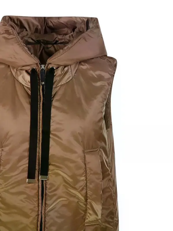 Max Mara Drawstring Hooded Gilet - Neutrals