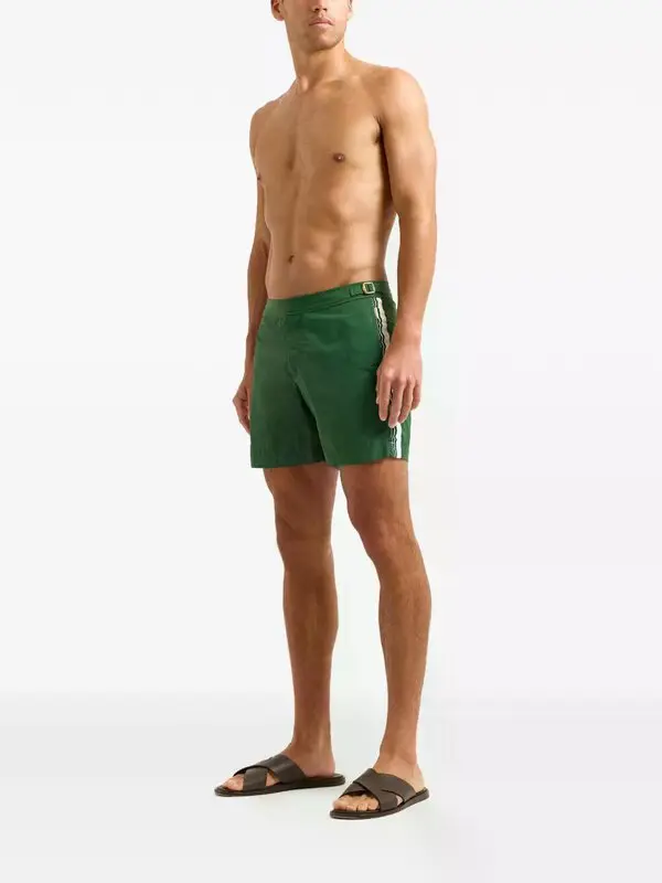 Orlebar Brown Bulldog Stripe-detail Swim Shorts - Green