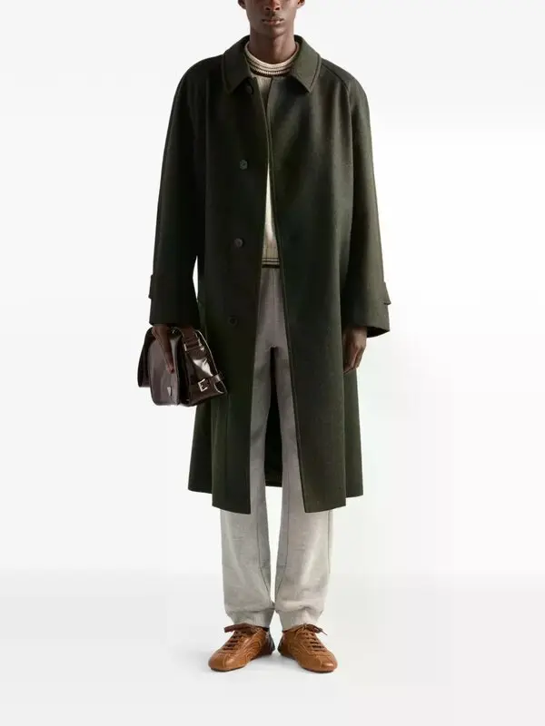Prada Raglan Sleeve Wool Coat