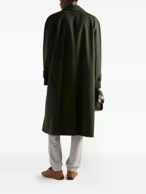 Prada Raglan Sleeve Wool Coat