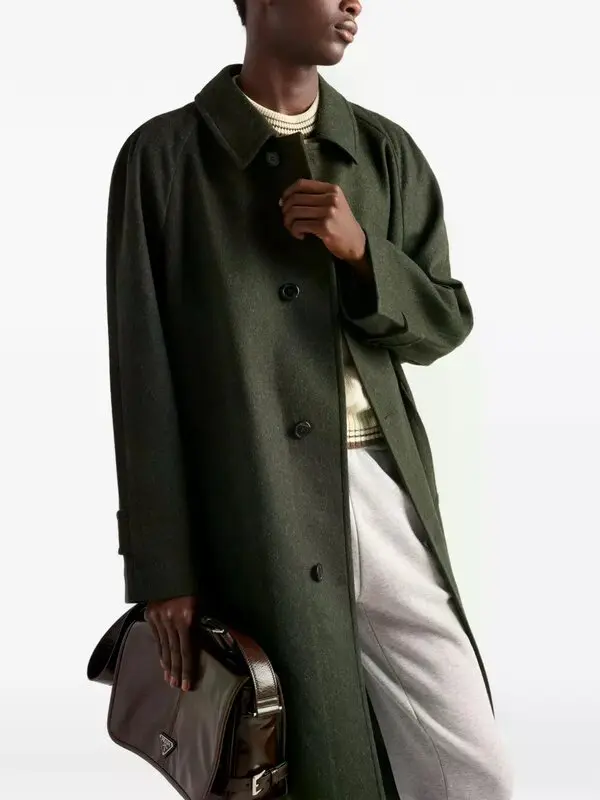 Prada Raglan Sleeve Wool Coat