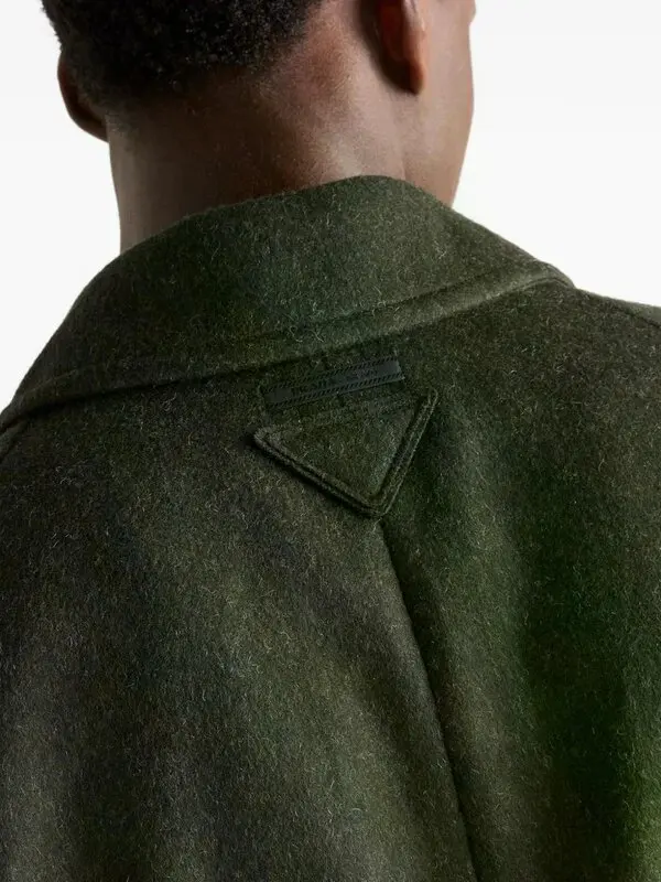 Prada Raglan Sleeve Wool Coat