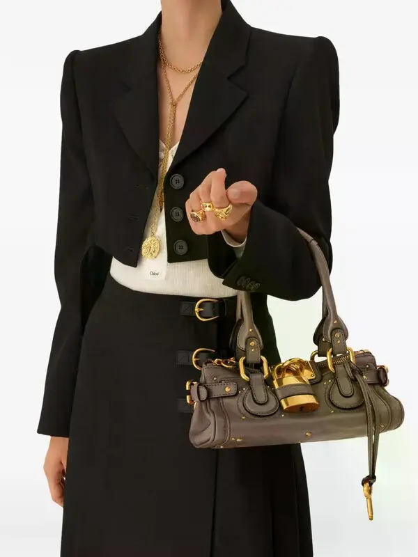 Chloé Small Leather Tote Bag - Grey