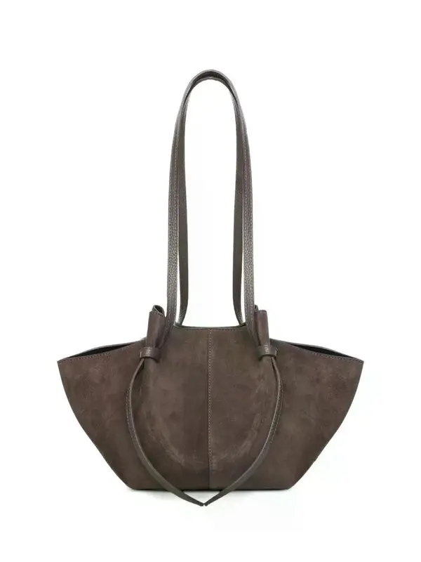Yuzefi Large Mochi Suede Knot Shoulder Bag - Brown