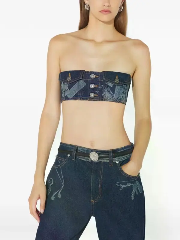 JEAN PAUL GAULTIER Trompe L'oeil Printed Top
