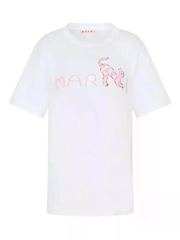 Marni Flock-printed Logo T-shirt