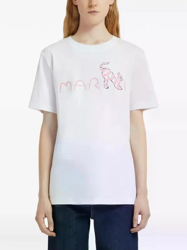 Marni Flock-printed Logo T-shirt