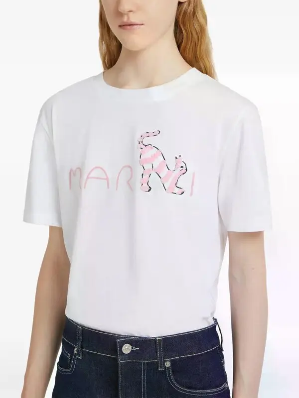 Marni Flock-printed Logo T-shirt