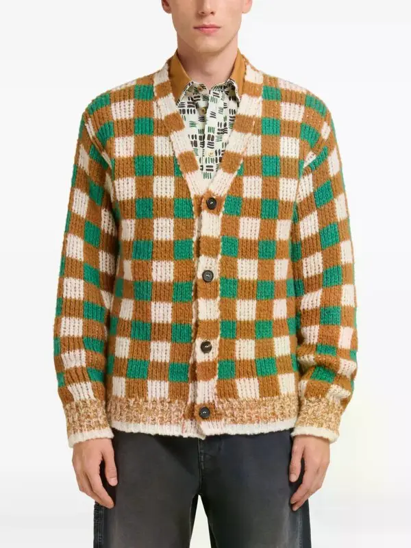 Marni Chequerboard Motif Cardigan