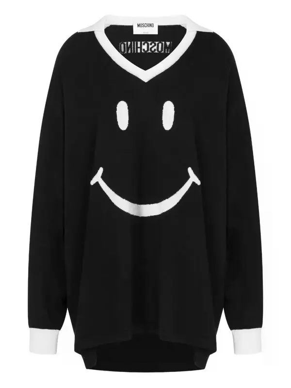 Moschino Smiley V-neck Sweater