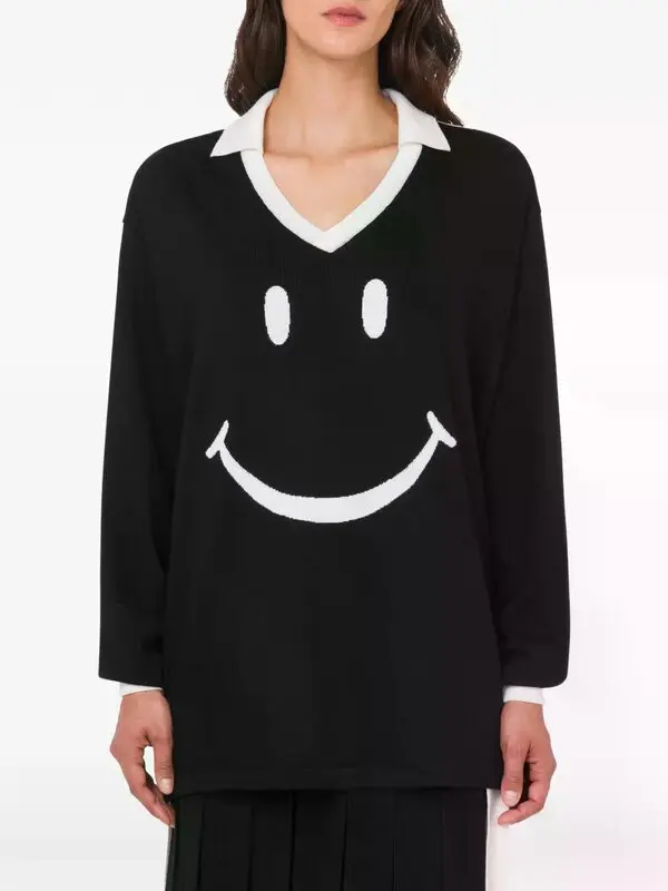 Moschino Smiley V-neck Sweater