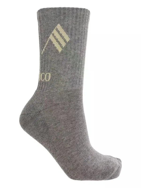 Attico Logo-detail Ribbed Socks