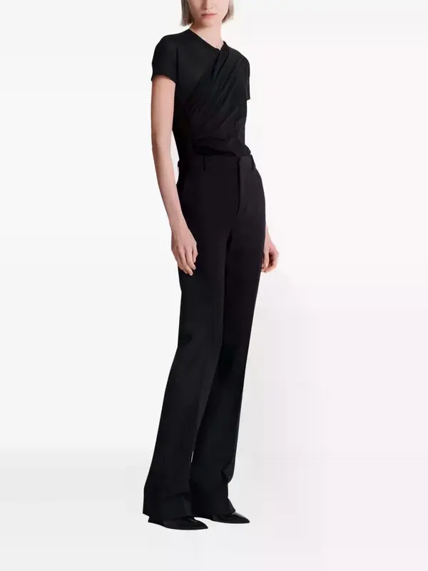 Balmain Grain-de-poudre Straight Trousers