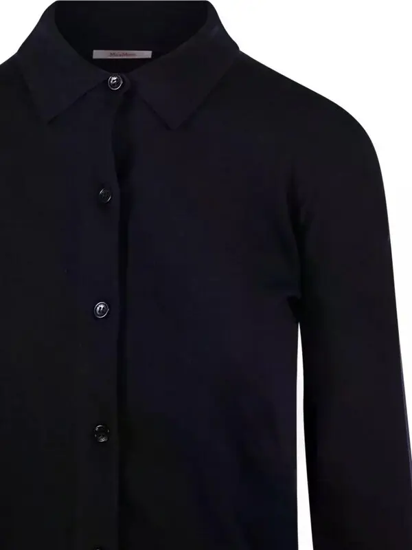 Max Mara Buttoned Collared Cardigan - Blue