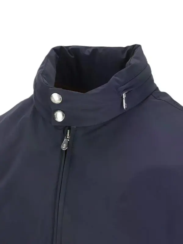 Brunello Cucinelli High-collar Zip-up Bomber Jacket - Blue
